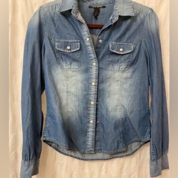 Lucky Brand | Tops | Lucky Brand Snap Button Denim Shirt In Western ...
